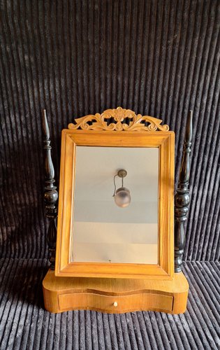 Antique German Mirror in Ash, 1860s for sale at Pamono