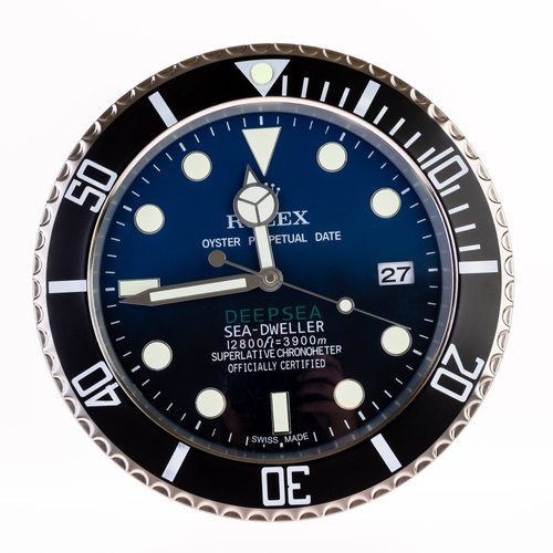 Oyster Perpetual Black Deepsea Wall Clock from Rolex, 2010s for sale at ...