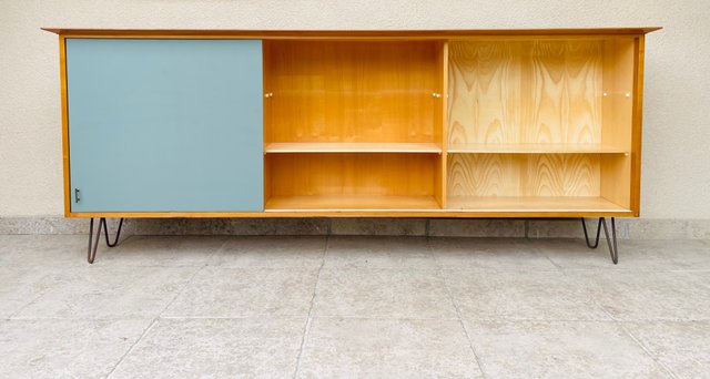 Vintage High Oak Sideboard, 1960s for sale at Pamono