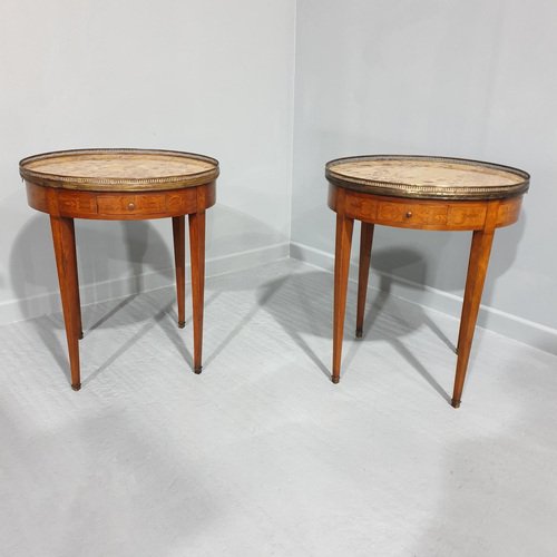 French Inlaid Gueridon Tables, Set of 2 for sale at Pamono