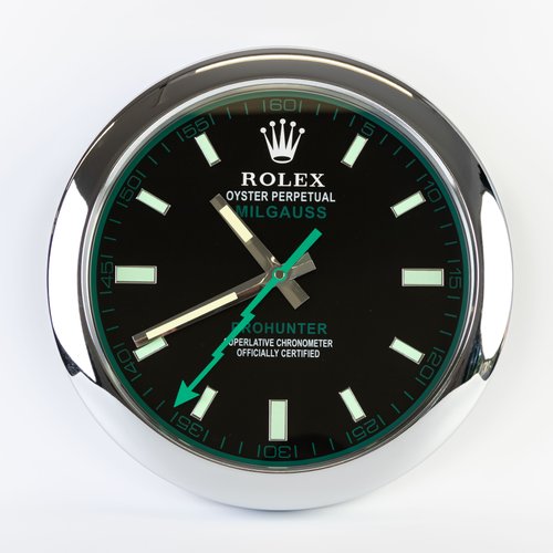 Black Milgauss Wall Clock from Rolex, 2010s for sale at Pamono