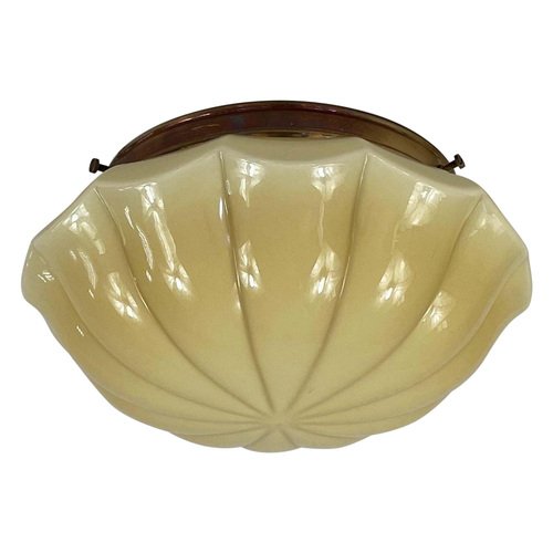 Swedish Art Deco Grace Opaline Flush Mount, 1930s for sale at Pamono