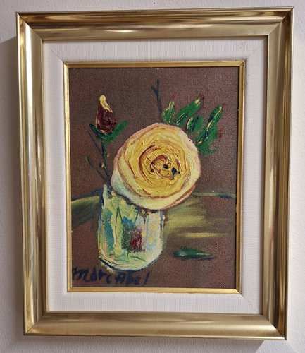 Marc Abel, Flower Still Life, 1998, Original Oil Painting, Framed for ...