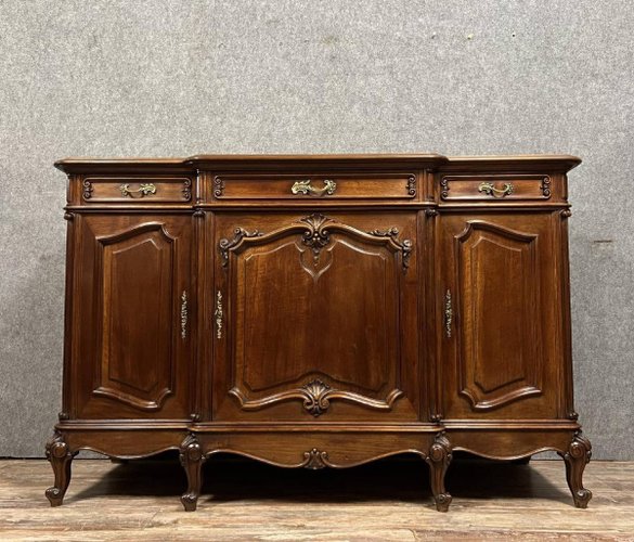 Louis XV Sideboard in Walnut, 1880s for sale at Pamono