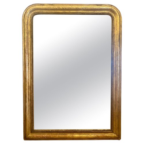 Large French Gold Gilt Mirror, 1850 for sale at Pamono