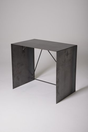 Grey Silver Metal Desk for sale at Pamono