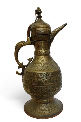 Antique Islamic Teapot in Brass Bukhara, 1900s for sale at Pamono