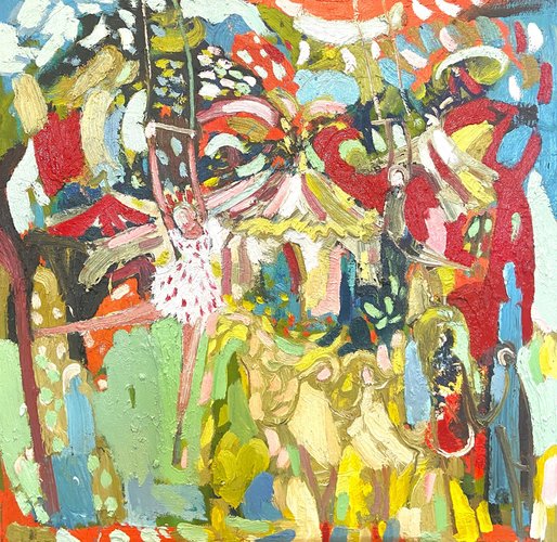 Paul Wadsworth, Circus Trapeze, Oil Painting, 2024 for sale at Pamono