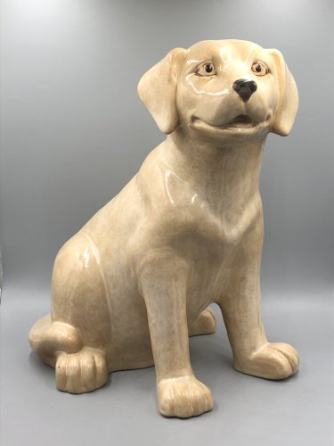 Ceramic Golden Labrador Puppy Figurine, 1980s for sale at Pamono