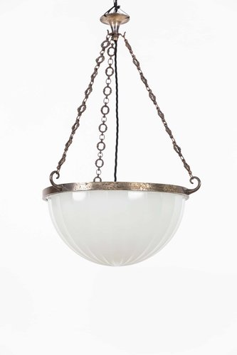 Moonstone Ceiling Light from Jefferson, 1920s for sale at Pamono