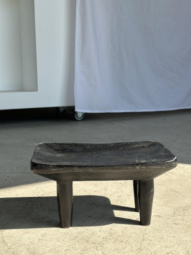 Small Monoxyl Quadripod Stool in Black Mango Wood for sale at Pamono