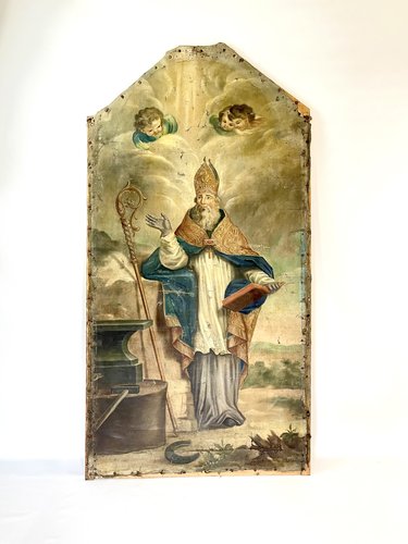 Saint Eligius, 1790, Large Oil on Canvas for sale at Pamono