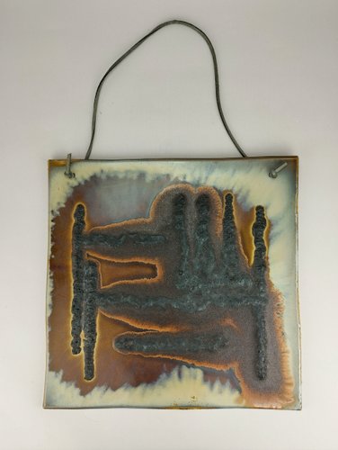 Vintage Brutalist Ceramic Tile, 1970s for sale at Pamono