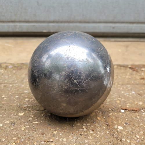Large Grey Metal Ball for sale at Pamono