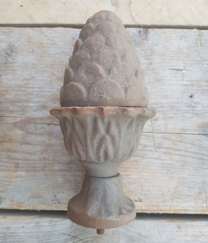 Large Cast Iron Pine Cone Post Head Architectural Ornament for sale at ...