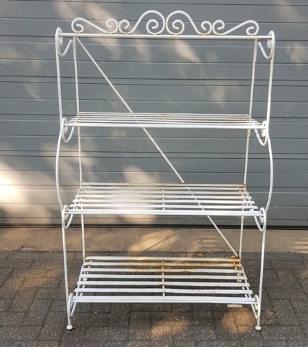 Antique French Wrought Iron Rack for Pots and Plants for sale at Pamono