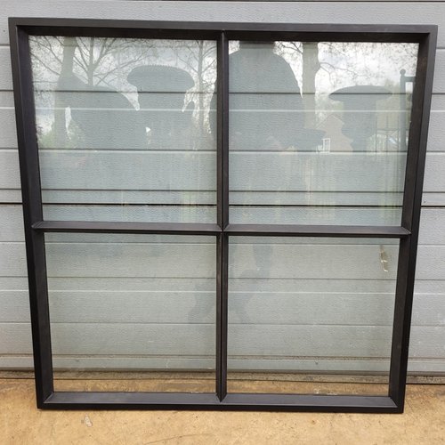 Large Steel Window Frame in Black for sale at Pamono