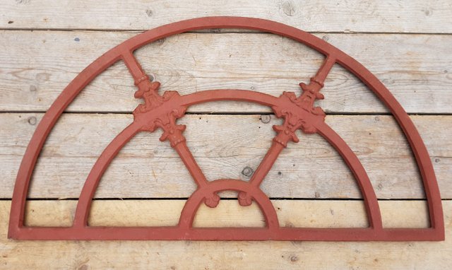 Antique Gothic Half-Round Cast Iron Window Frame for sale at Pamono