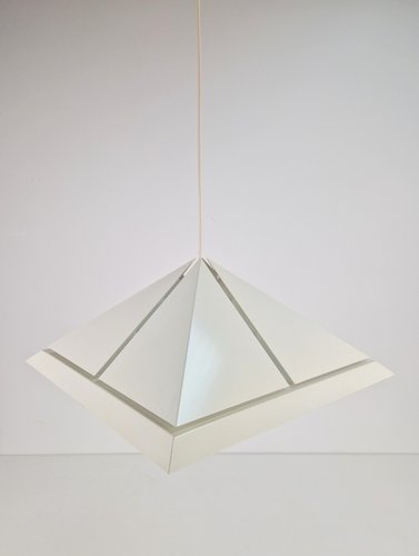 Vintage Square Metal Pendant Lamp from Dijkstra, 1970s for sale at Pamono