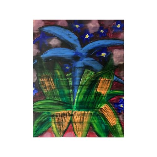 Gauthier Bruel, Fleurs Bleues dans la Jungle, Acryl auf Leinwand, 2024 bei Pamono kaufen