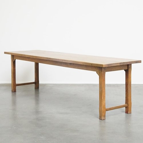 Long Wooden Dining Table for sale at Pamono