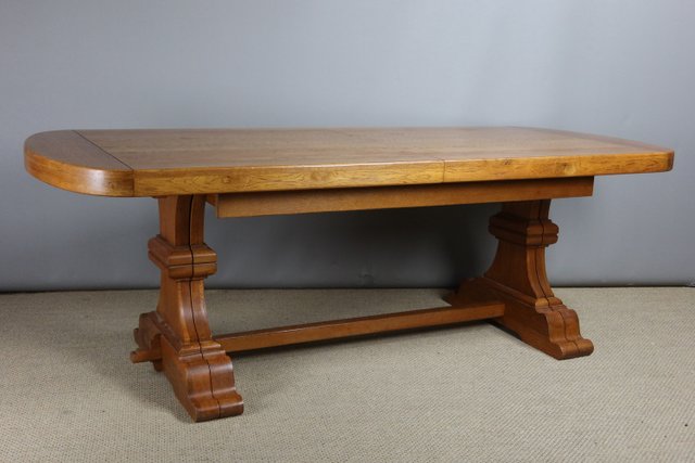 Brown Oak Dining Table for sale at Pamono