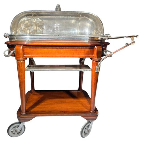 French Silver-Plated Carving Cart from Christofle, 1920 for sale at Pamono
