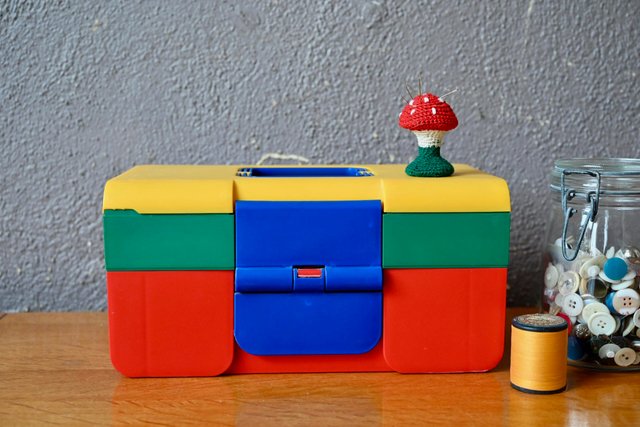 Vintage Plastic Storage Box, 1980 for sale at Pamono