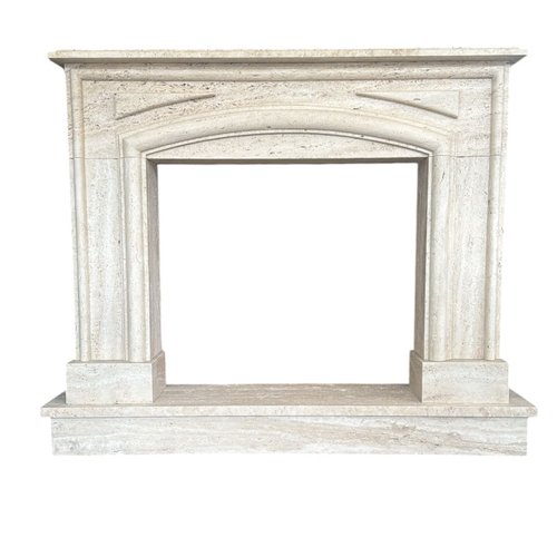 Mid-Century Roman Travertine Open Pore Chimney for sale at Pamono