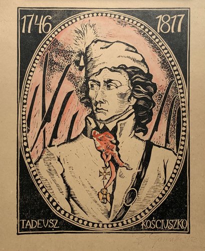 Boleslaw Gasinski, Tadeusz Kosciuszko, 1972, Woodblock Print & Paper ...