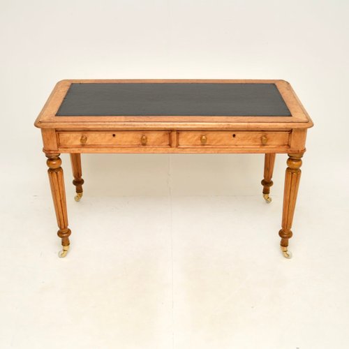 Antique Victorian Birds Eye Maple Writing Table / Desk, 1840s for sale ...