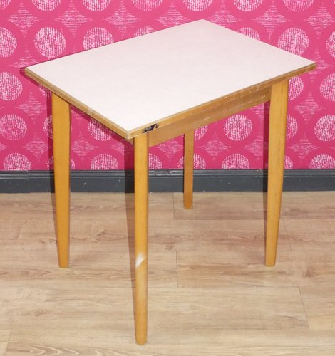 Küchentisch Holz Resopal Mini Tisch Küchen-/Arbeitstisch, 1950er bei ...