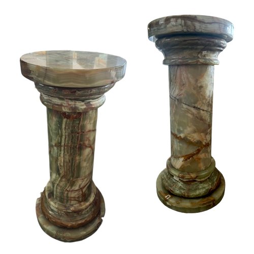 Antique Marble and Onyx Columns, Set of 2 for sale at Pamono