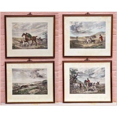 Charles Turner, English Hare Hunting Scenes with Greyhounds, 1890 ...