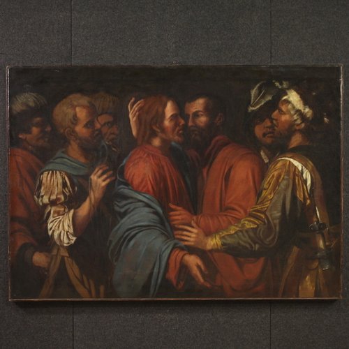 Italian Artist, The Kiss of Judas, 1680, Oil on Canvas for sale at Pamono