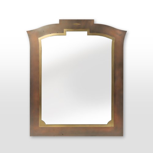 Graphical Mirror from Belgo Chrome, Belgium, 1980s for sale at Pamono