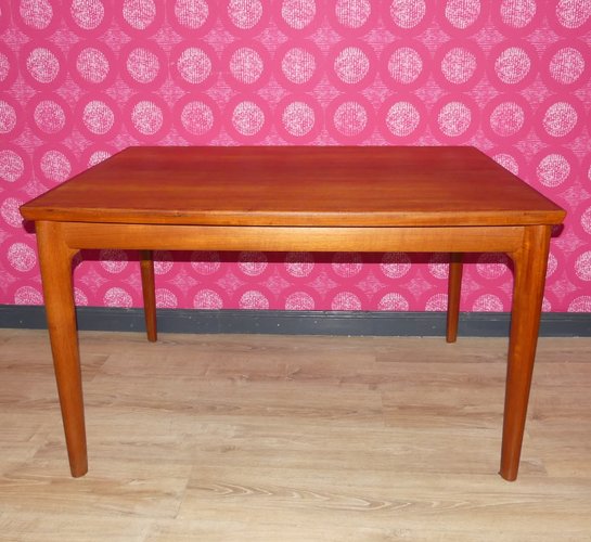 Mesa de comedor extensible grande de teca de Grete Jalk para Glostrup, años 60 en venta en Pamono