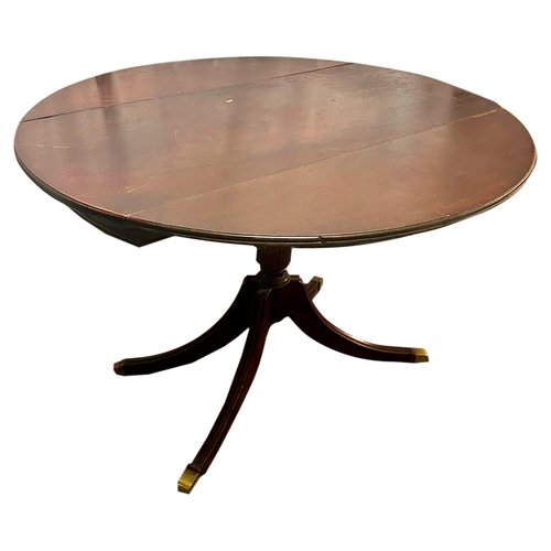 19th Century Victorian Round Folding Table with Bronze Details, England ...