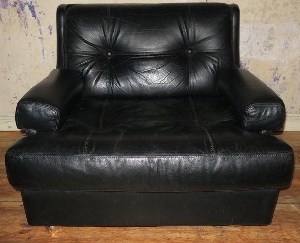 Ledersessel von Dux International, Schweden, 1960er bei Pamono kaufen