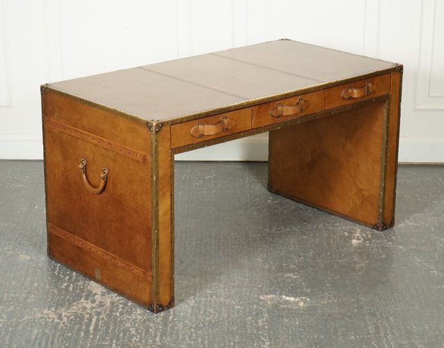 Vintage Leather Desk by Esquire for sale at Pamono