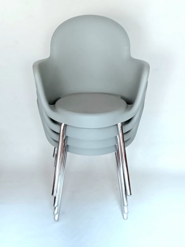 Model Gogo Chairs by Marcello Ziliani for Sintesi, 1980s, Set of 4 for ...