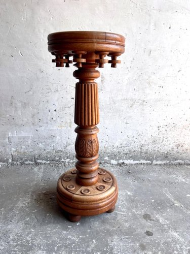 Decorative Oak Wooden Pilar for sale at Pamono
