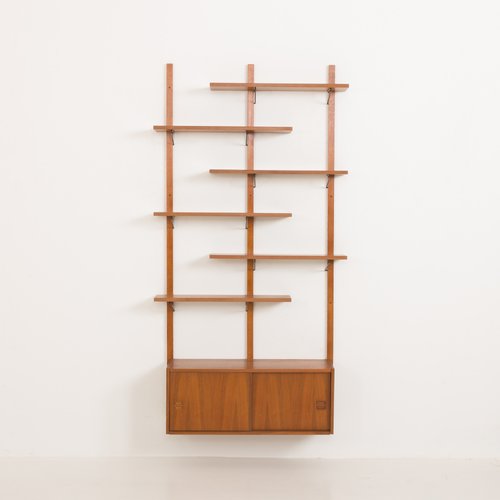 Mid-Century Modern Scandinavian Teak Wall Unit, Denmark, 1970s for sale ...