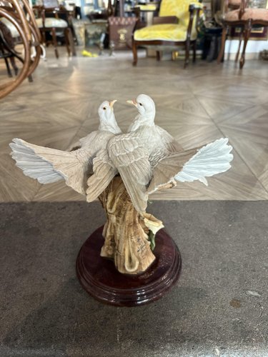 Neapolitan Sculpture in Biscuit Porcelain Depicting Two Doves from ...