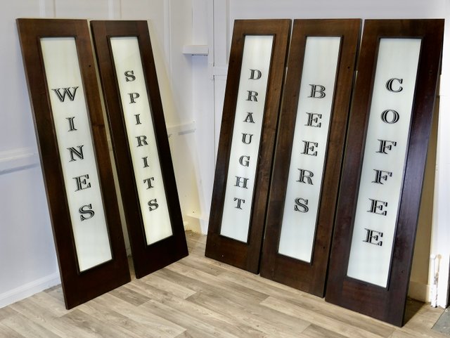 Full Length Opaline Glass Bar Sign, 1960s for sale at Pamono