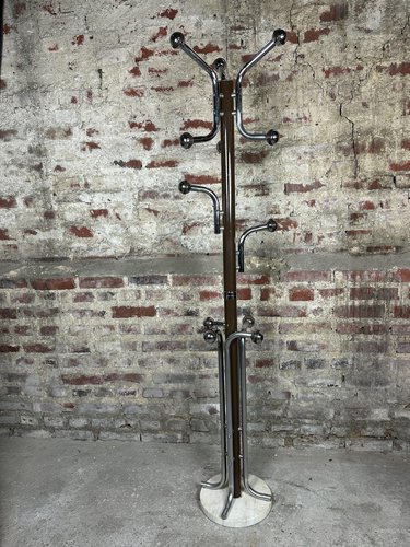 Vintage Metal Coat Rack with 12 Hooks, 1970s for sale at Pamono