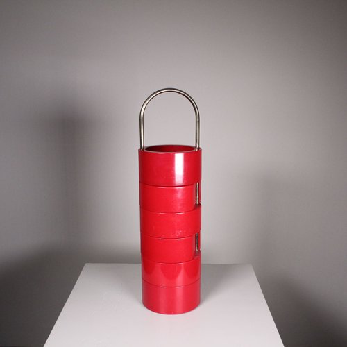 Vintage Red Plastic Rack, 1980s for sale at Pamono