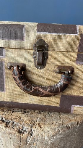 Bright Beige Suitcase with Black Pattern for sale at Pamono