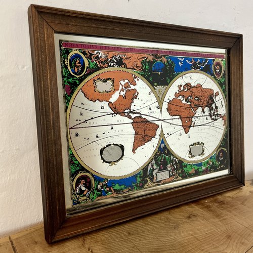 World Map Mirror, Hydrographica Tabvla, Dutch Cartography, Henricus ...