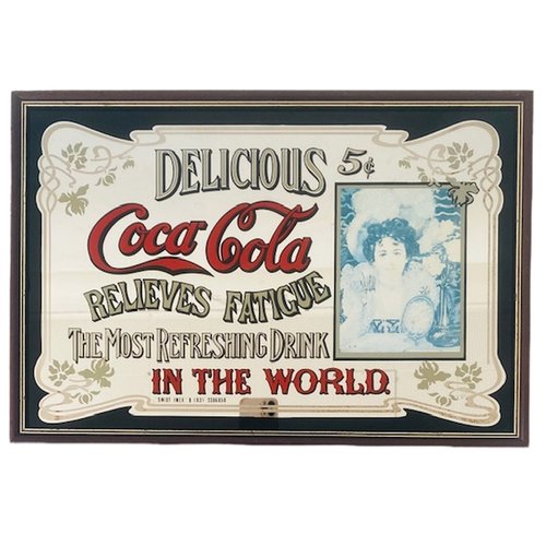 Vintage Art Nouveau Coca Cola Mirror, 1960s for sale at Pamono